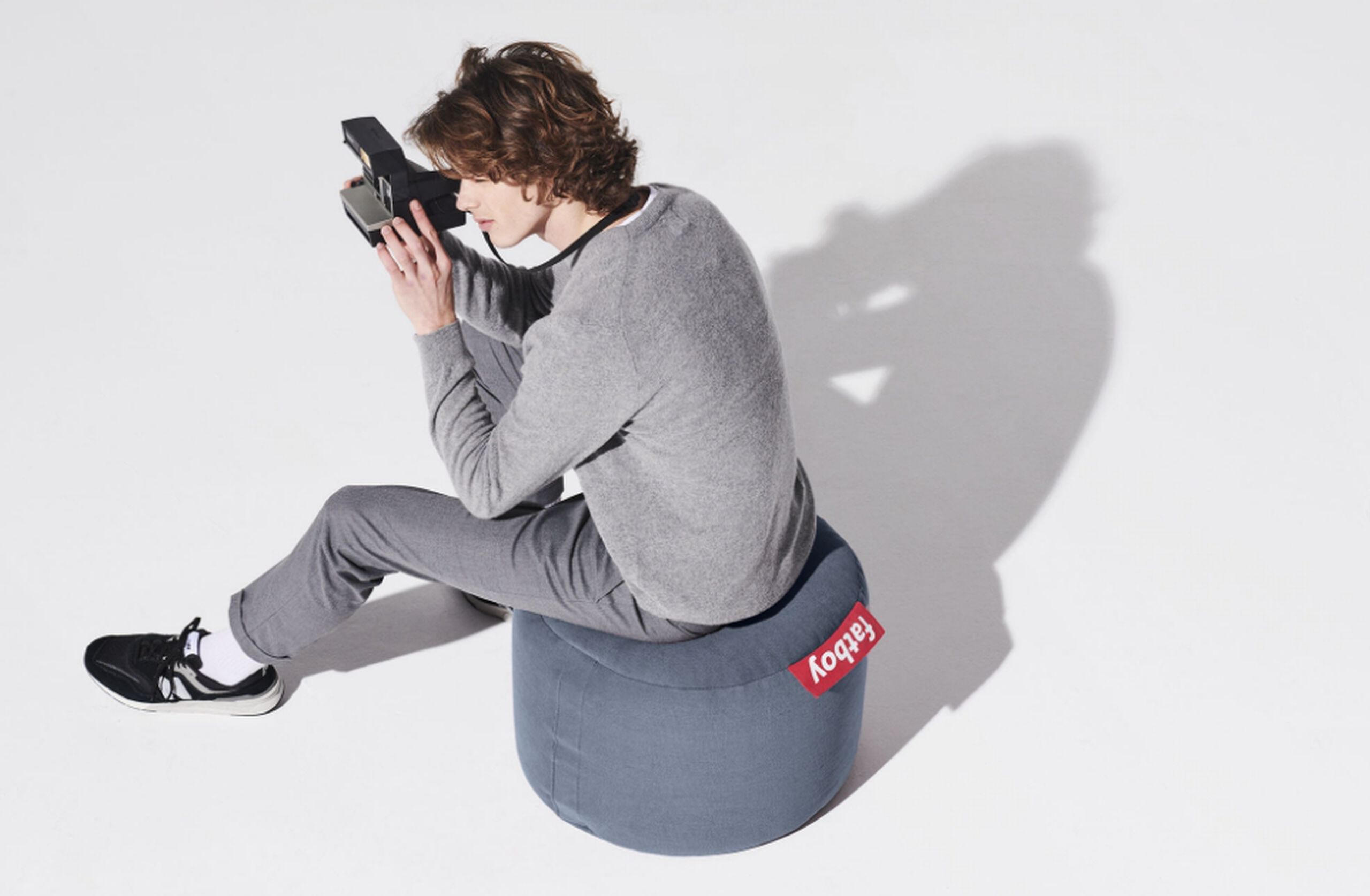 Point Stonewashed: de katoenen poef is multifunctioneel | Fatboy